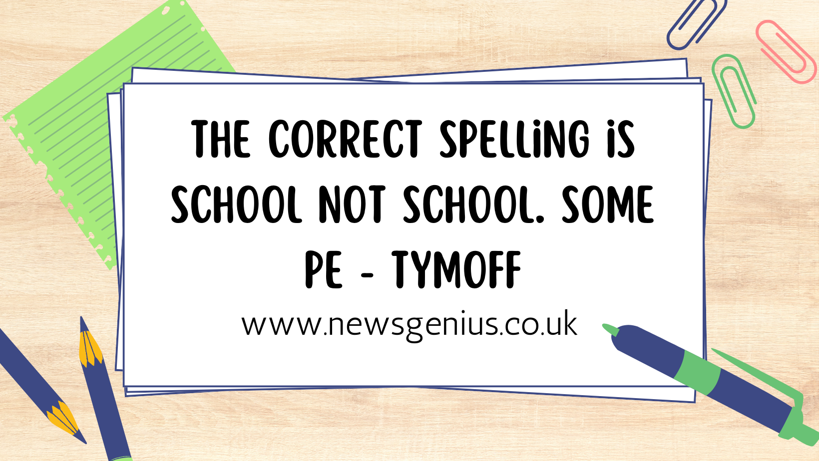 The Correct Spelling is 'School,' Not 'School': Common Error Explained ...